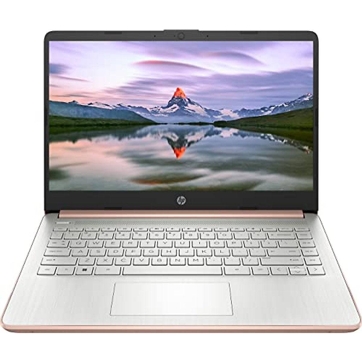 HP Stream 14in HD Display, Intel Celeron N4120 Dual-Core Processor 16GB DDR4 RAM 128GB Storage (64GB eMMC+64GB Card) HDMI WiFi Webcam Bluetooth 1-Year Microsoft 365 Win11 Rose Gold, W/GaLiMu