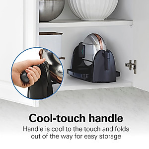 Hamilton Beach 26031 Belgian Waffle Maker with Removable Nonstick Plates, Single Flip, Ceramic Grids, Black