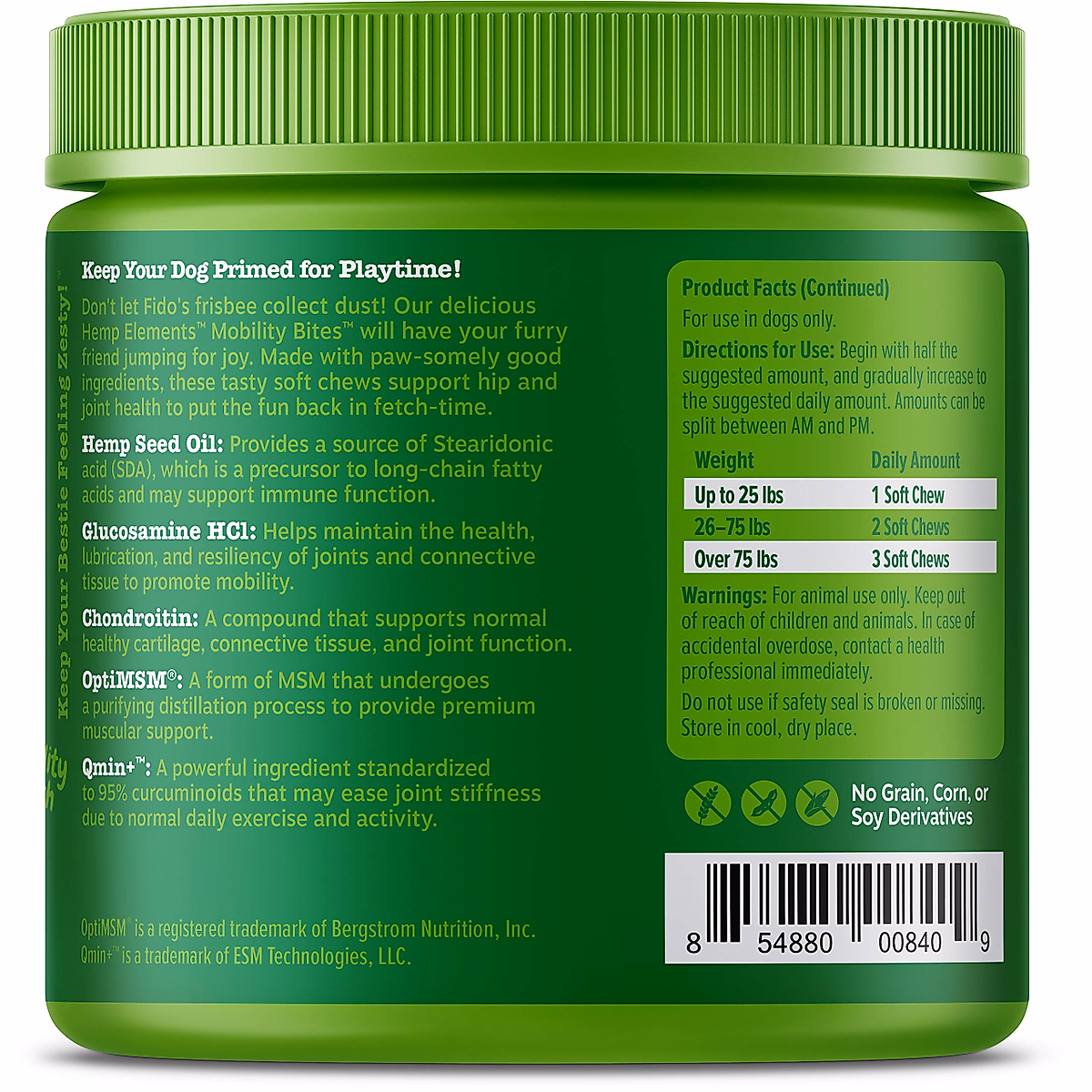 Allergy Immune Soft Chews + Hemp Seed for Dogs - with Curcumin + Glucosamine for Dogs with Hemp - Hip & Joint Dog Supplement with Chondroitin
