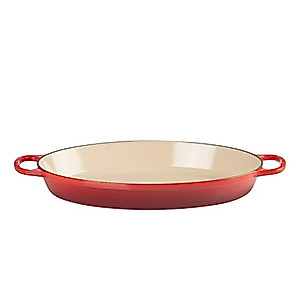 Le Creuset Enamel Cast Iron Signature Oval Baker, 3 quart, Cerise (Cherry Red)