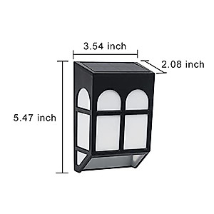 LED Solar Outdoor Fence Light Fence Light Garden Wall Light Home Garden Landscape Light Street Light Staircase Fence Wall Light, 7 Colors and 2 Patterns