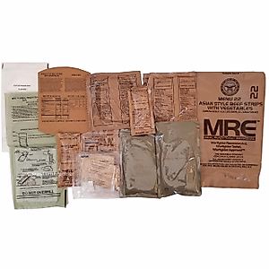 MRE A-Menu Case, 2018 Inspection Date Military Meal-Ready-to-Eat. Case of 12 Genuine US Military Surplus MREs with A Case Menu Selections.