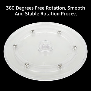 WOPPLXY 4Pcs 6 Inch Lazy Susan Turntable Acrylic Ball Bearing Rotating Tray, Rotating Swivel Base Clear Acrylic Plates for Kitchen Countertop, Pantry, Cabinet, Spices, Makeup(360˚ Rotation)