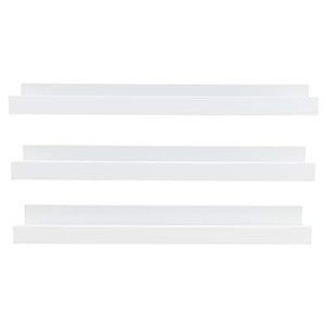 Kiera Grace Edge Floating Photo Frame Shelf, 23", White, 3