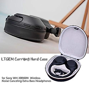 LTGEM Case Compatible with Sony WH-CH720N / WH-CH520 / WHCH710N / WH-CH510 Noise Canceling Wireless Headphones Bluetooth Over The Ear Headset, Black+Gray