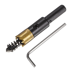 HARFINGTON Hole Saw 12mm (1/2") M35 HSS (High Speed Steel) Titanium Coated Drill Bit Cutter Opener for Stainless Steel Aluminum Alloy Metal Wood Plastic
