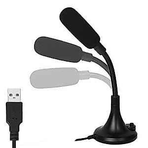 SGYD USB Microphone, PC Microphone with LED Indicator, Meeting MIC Speech Condenser Microphone for Computer/Laptop/Desktop/Windows/Mac, Record and Chat for YouTube, Sk,Podcasting,Gaming, Black
