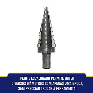 Irwin Tools Irwin 11104 Unibit4M 4-Millimeter to 22-Millimeter by 3/8-Inch Shank Step Drill Bit