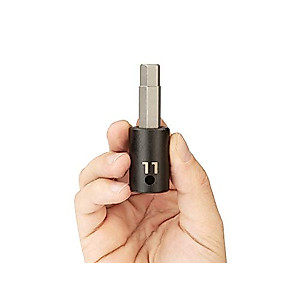 TEKTON 1/2 Inch Drive x 11 mm Hex Impact Bit Socket | SIB23211