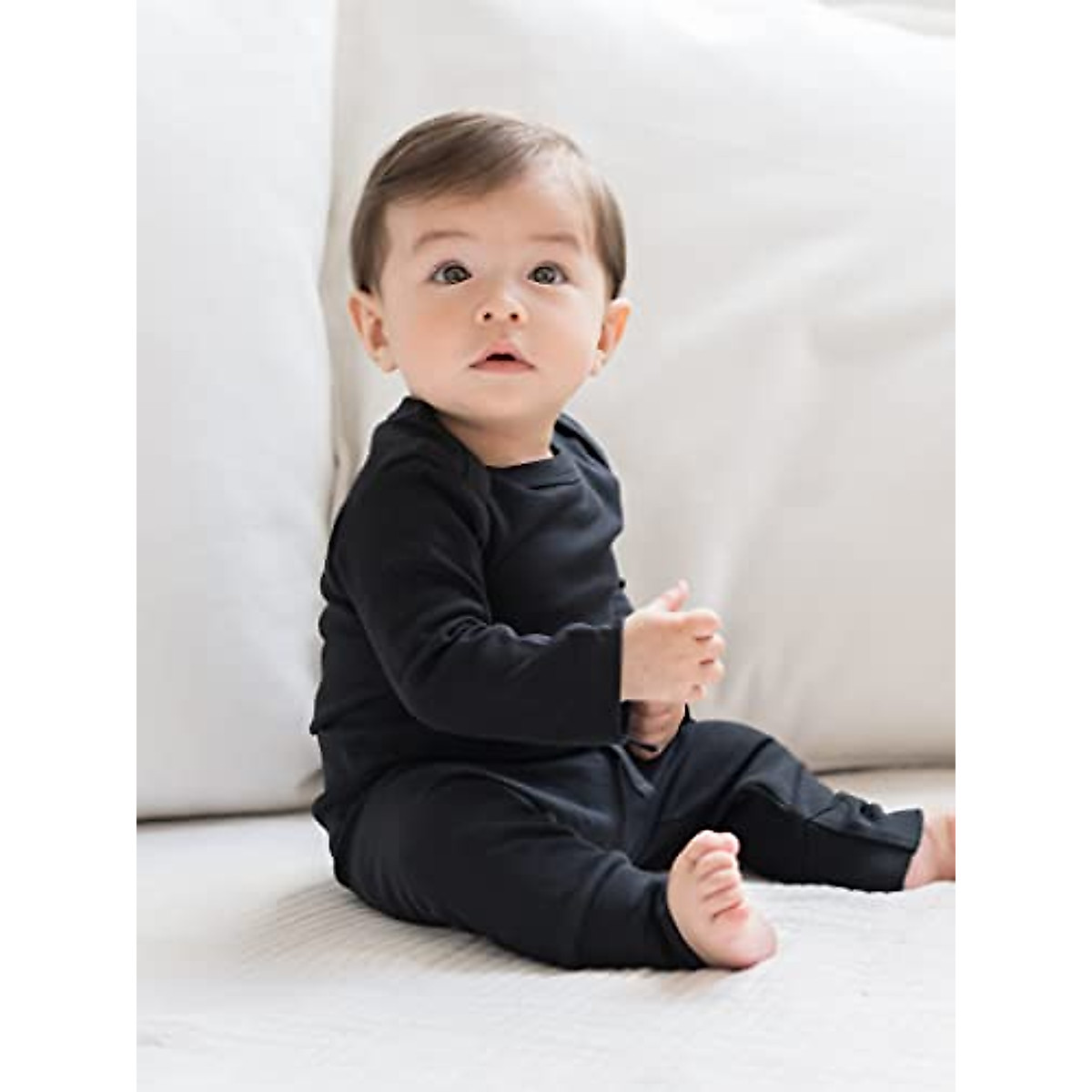 Colored Organics Baby and Kids Unisex Organic Cotton Cuz Jogger Pants - Black - 3-6M
