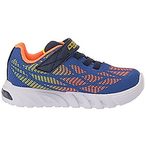 Skechers Kids Boy's Flex-Glow Elite-Vorlo Sneaker, Royal/Orange, 10 Toddler