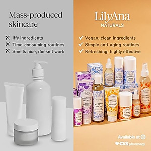 LilyAna Naturals Vitamin C Serum for Face - Face Serum with Hyaluronic Acid and Vitamin E, Anti Aging Serum, Reduces Age Spots and Sun Damage, Promotes Collagen and Elastin (1oz)