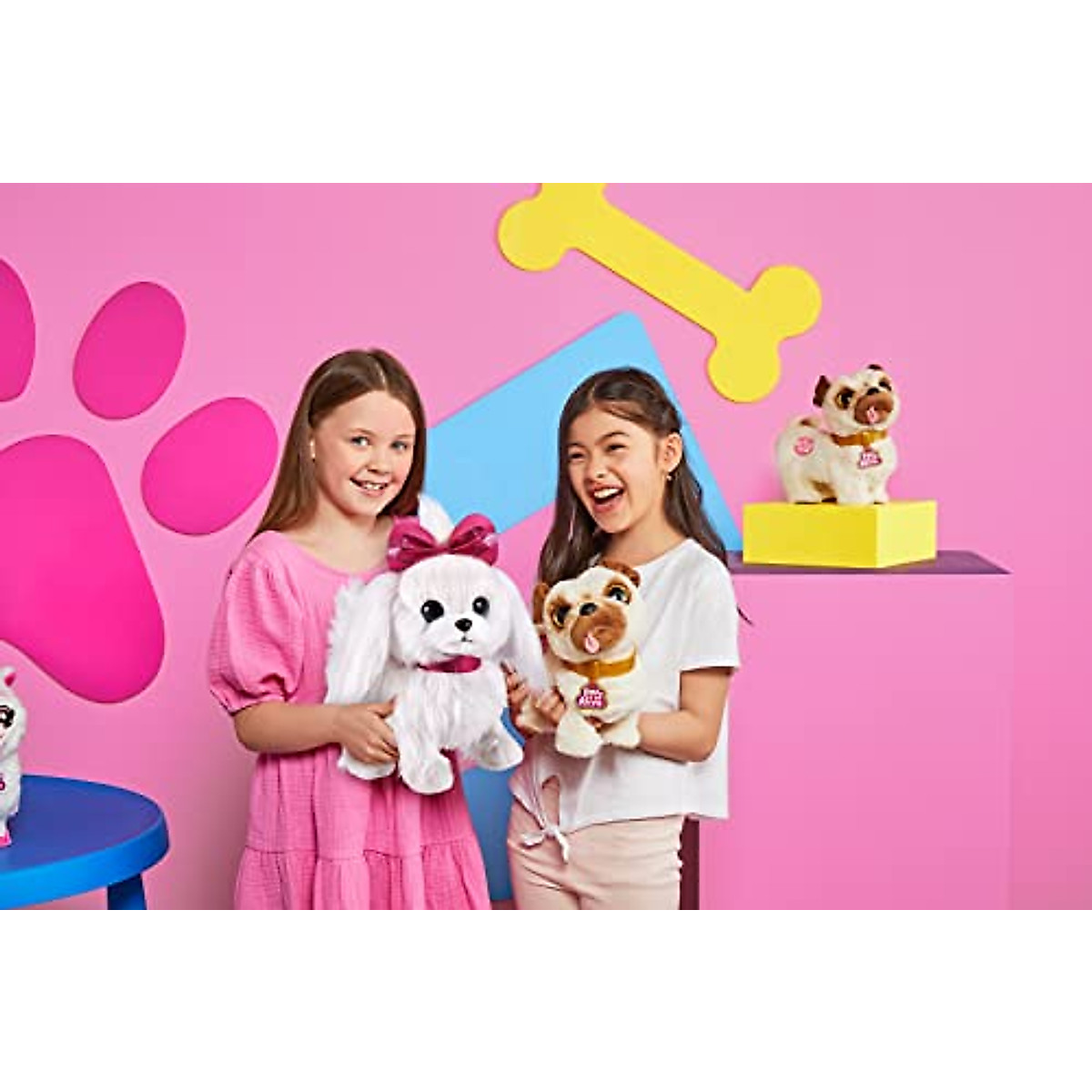 Pets Alive Lil' Paw The Walking Puppy by ZURU Interactive Dog That Walk, Waggle, and Barks, Interactive Plush Pet, Electronic Leash, Soft Toy for Kids and Girls