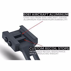 Monstrum Alpha 1-6x24 First Focal Plane FFP Rifle Scope with MOA Reticle | H-Series 30mm Offset Scope Rings | Bundle