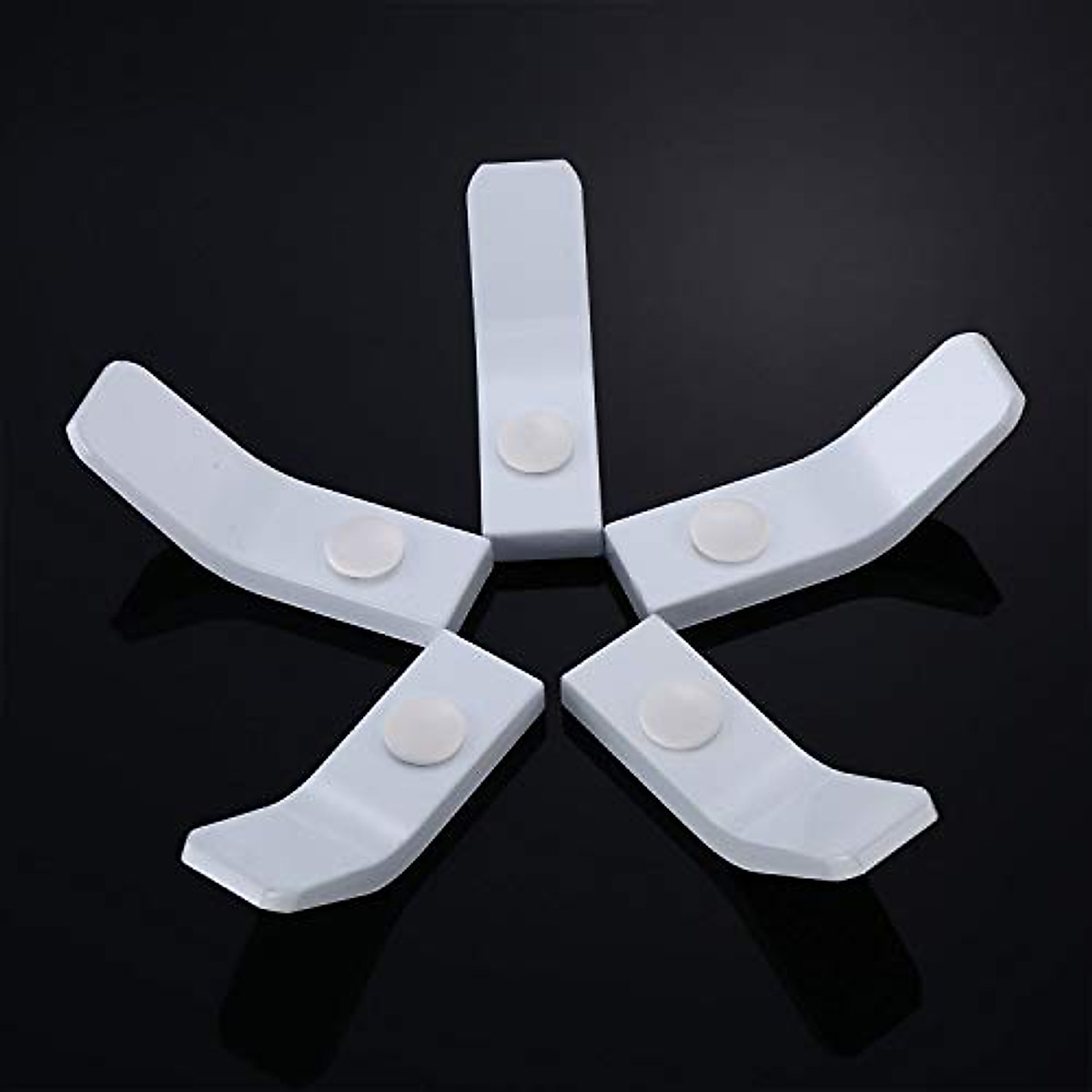 LJLink Hooks Space Aluminum Wall Hooks Handmade Towel Hangers Coat Rack Hat Rack Modern Bath Hooks Robe Hook for Home Bedroom Bathroom Kitchen Balcony Hotel Garage, Ceramic White , 5 Pack