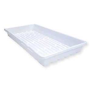 Bootstrap Farmer 1020 Trays White Extra Strength - 5 Pack No Hole - Seed Starter Flats for Fodder, Microgreen, Seedling Propagation Growing