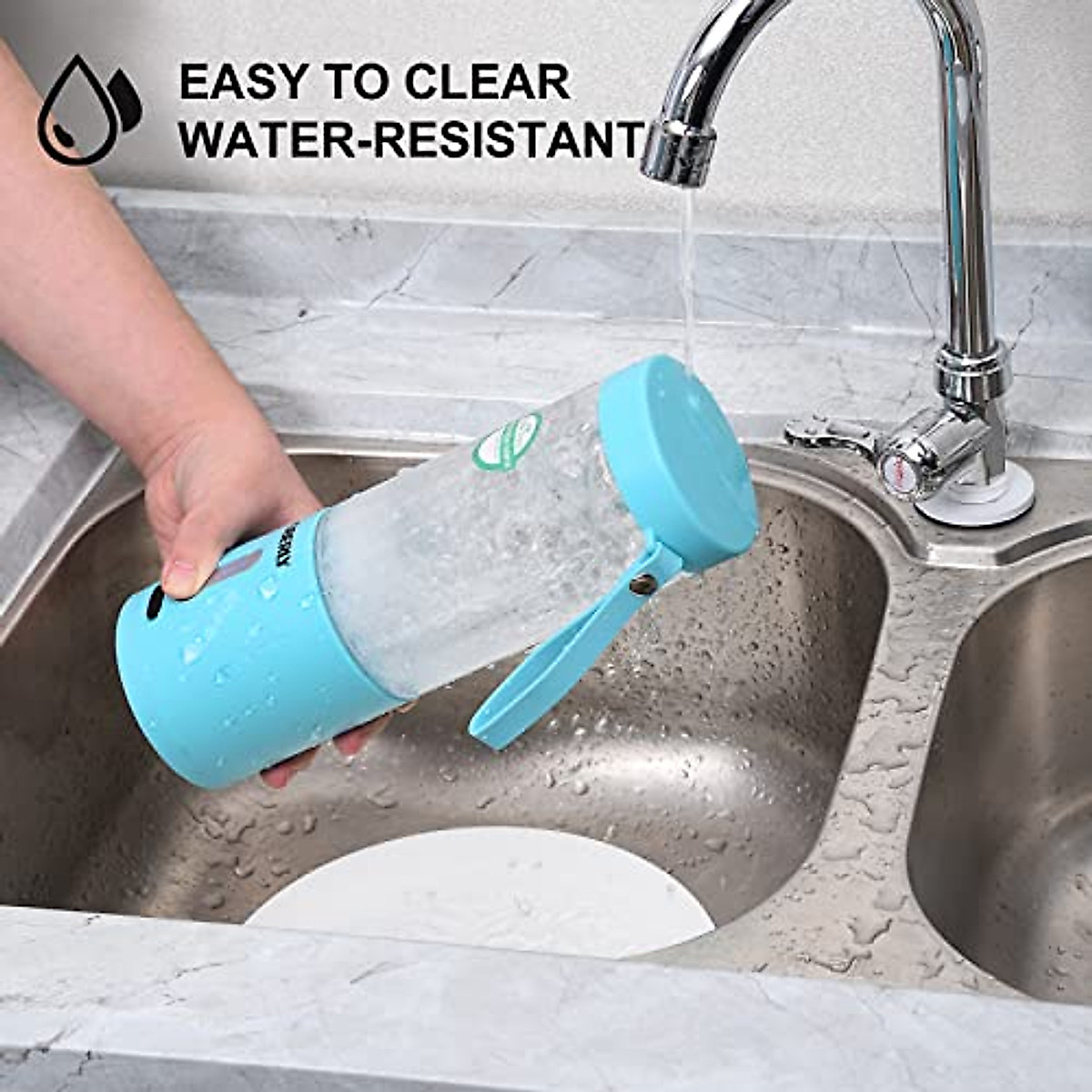 Blend Portable Blender Jet for Shakes and Smoothies, OBERLY Personal Travel Blender for Protein with 4000mAh USB Rechargeable Battery, Crush Ice, Frozen Fruit and Drinks, 18 oz Mini Travel Cup, Blue 1