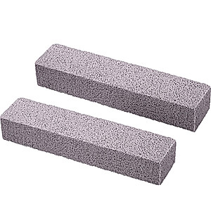 Chinco 2 Packs Pumice Stick for Cheaning, Pumice Scouring Stone Pad Removing Stain Grime Without Leaving Scratches for Kitchen Oven Stove Home Bathroom Toilet Pool House Cleaning Supplies