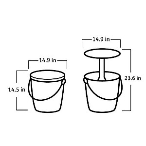 Keter Go Bar 4.2 Gallon Beer and Wine Cooler with Handle and Pop Up Outdoor Table - Perfect for Your Patio, Picnic, and Beach Accessories, Teal