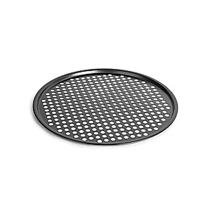 Fox Run Pizza Pan and Crisper, set of 2, Black
