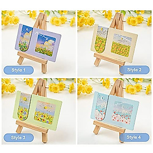 12 PCS Painting Magnetic Bookmarks, Fall Magnet Book Markers with Card, Page Clips Bookmarks for Students Women, Laminated Book Mark for Reading Lovers Girls Teachers School Stationery Gifts