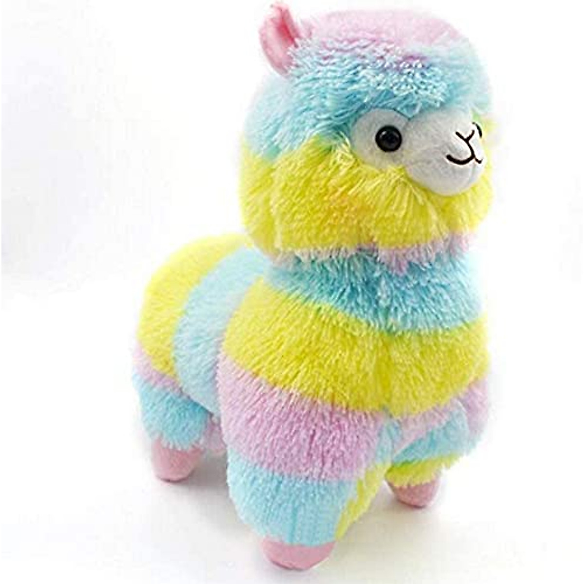 Maomoto 13.7" Rainbow Alpaca Plush Toy, Llama Stuffed Animal Large Llamacorn Alpaca Doll Plushie Hug Pillow Soft Plush Stuffed Alpaca Doll Toys Kids Gifts