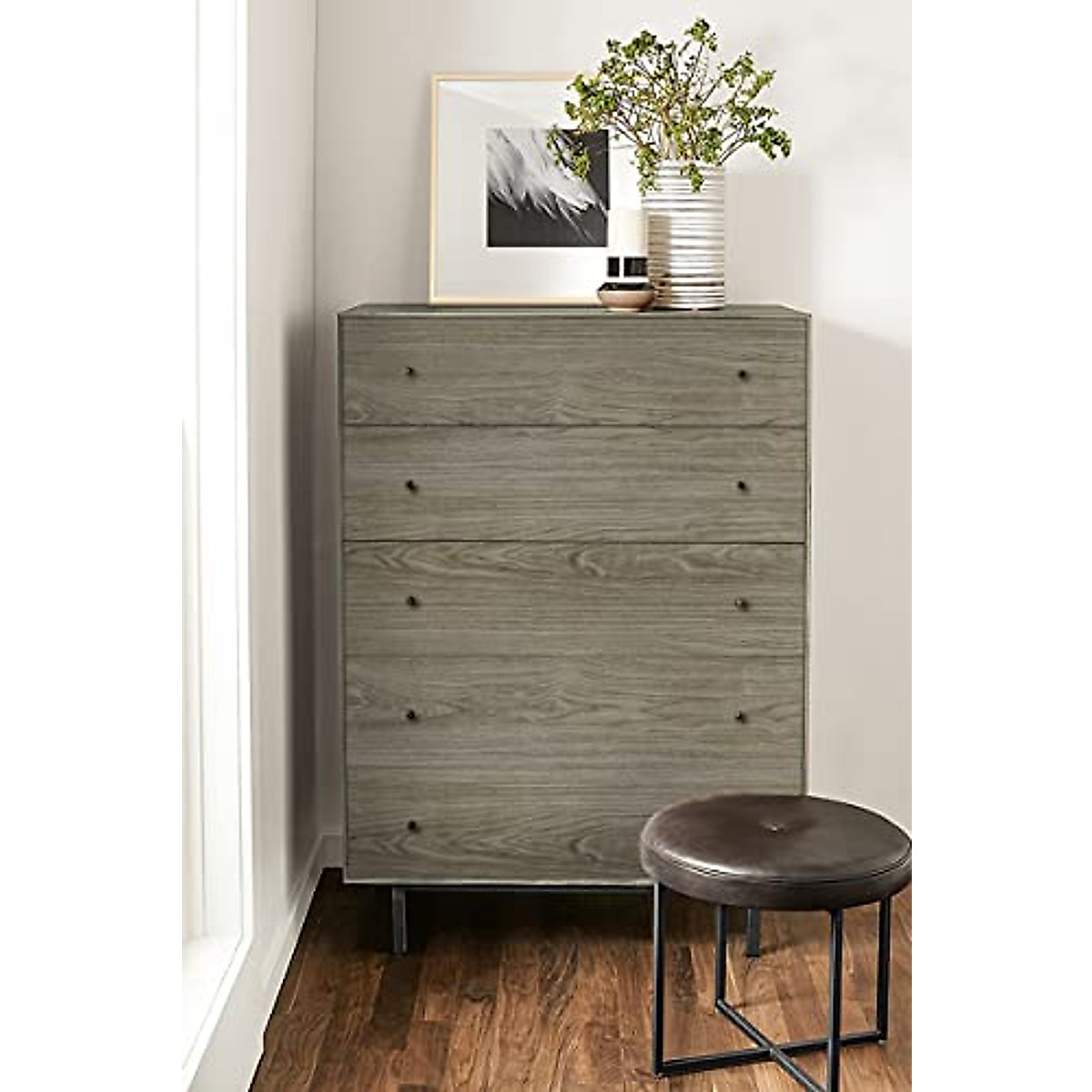 Peel and Stick Wallpaper Wood Contact Paper Gray Brown Removable Self-Adhesive Contact Paper Wood Grain Contact Paper for Cabinets Desks Decorative Home Furniture 78.7"x17.7"