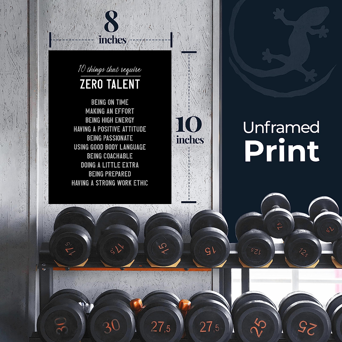 10 Things That Require Zero Talent Poster - Motivational Wall Decor - Office Wall Art - Motivational Wall Art - Inspirational Quote Poster - Designed & Printed in Texas, 8x10 Glossy Photo Paper