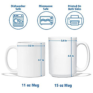 Personalized Wife Coffee Mug, To My Wife I Didn't Marry You So I Could Live With You I Married You Because I Can Not Live Without You White Ceramic Teacup 11 15 Oz, Customized Names Wife Coffee Cup