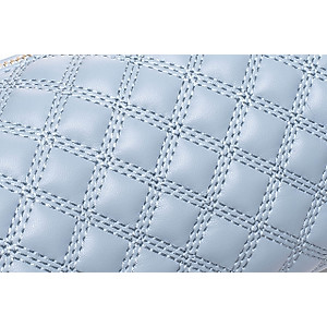 Hanbella Crossbody Purse for Women - Cute Quilted Leather Shoulder Bag with Gold Chain Strap for Teen Girls - Womens Clutch