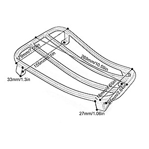 Motorcycle Scooter Footrest Luggage Rack Carrier for GTS 150 250 300 GTV 2017-2022 (Black)