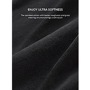 DAVID ARCHY Men's Soft Cotton Undershirts Breathable Comfy Tees Short Sleeve T-Shirts 3 Pack (XL, Black)