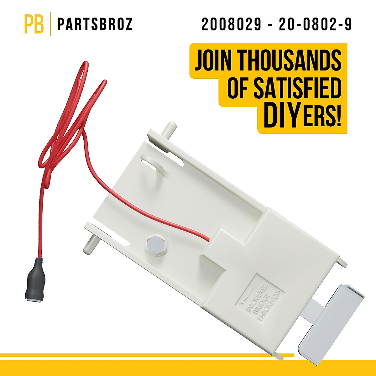 PartsBroz 2008029 Ice Thickness Control Probe - Compatible With Manitowoc Ice Machine Parts - Replaces 627813 76-2781-3 20-0802-9 Ultra Durable Replacement