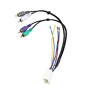 RED WOLF Aftermarket Radio Wire Harness Premium Sound System AMP Integration with 4RCA Connector Adapter for Toyota Lexus 1992-2001