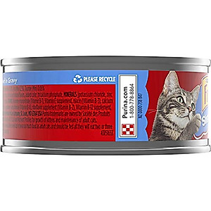 Purina Friskies Shreds Wet Cat Food, Beef Gravy, 5.5 OZ Cans (12-Count)