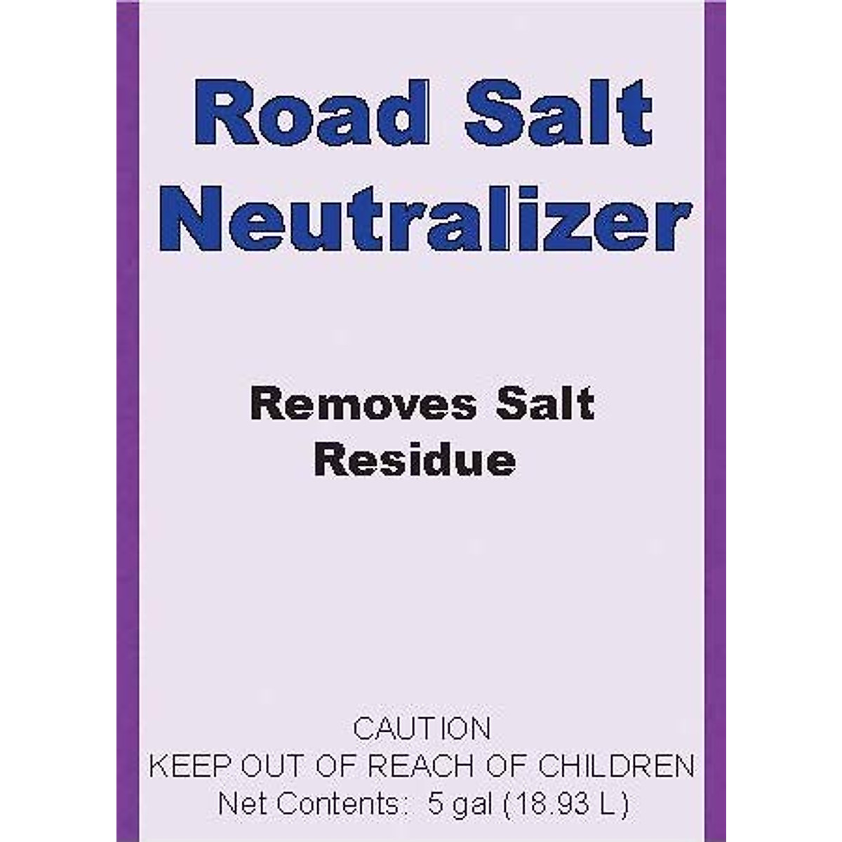 Road Salt Neutralizer -Neutralizes Salt's Corrosive Films, Paint Metal Protective & Road Film- 1 Gallon Makes 32 gallons
