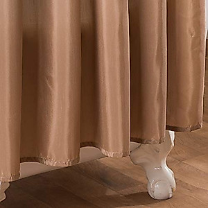 Lush Decor Beige/Ivory Terra Color Block Shower Curtain Fabric Striped Neutral Bathroom Decor, 72-Inch, 72" x 72"