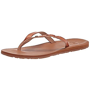 Roxy Women's Liza FLIP Flop Sandal, Tan Combo, 10