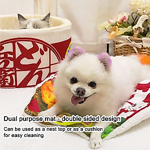 寵幸 Ramen Noodle Dog & Cat Bed,Keep Warm and Super Soft Creative Pet Nest for Indoor Cats,Removable Washable Cushion for Small Medium Large Dogs and Cats