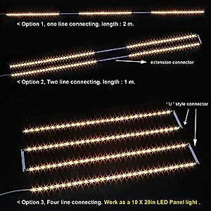 WOBANE Under Cabinet Lighting Kit,Flexible LED Strip Lights Bar,Under Counter Lights for Kitchen,Cupboard,Desk,Monitor Back,Shelf,6.6 Feet Tape Light Set,ETL Listed,120 LEDs,1100lm,2700K WarmWhite