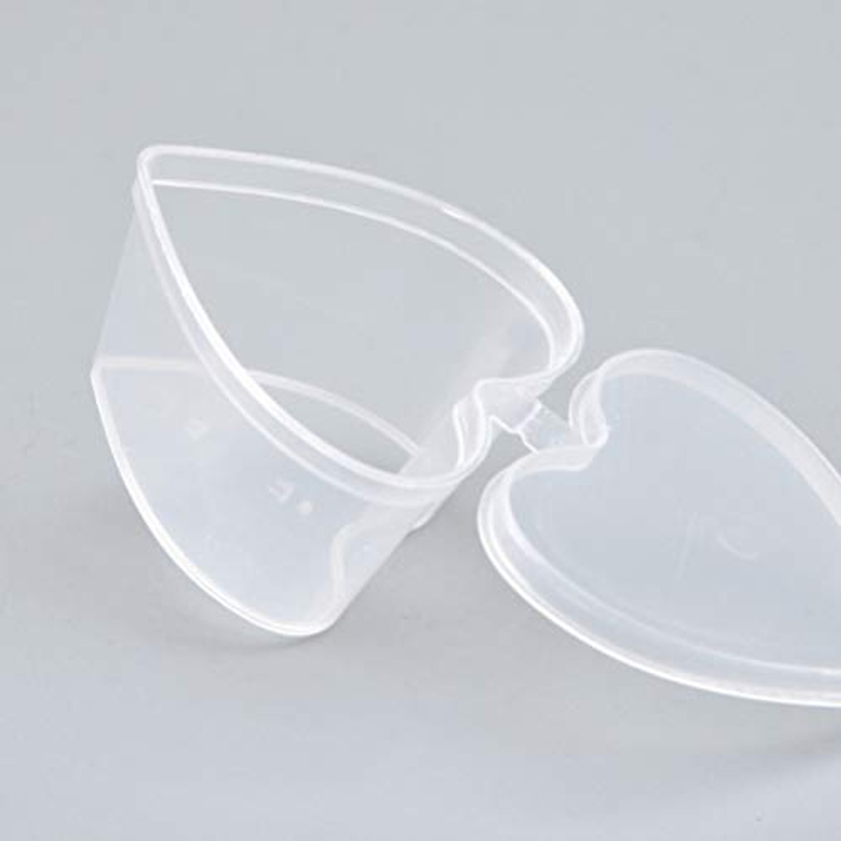 Sewroro Heart Shaped Storage Containers: 25PCS Transparent Plastic Boxes Heart Shaped Leakproof Containers with Lids for Liquid Foam Ball Soft Clay Snack Valentines Day Favor