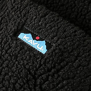 KAVU Pack Fleece Backpack Furry Sherpa Bag For School Kids and Travel - Jet Black