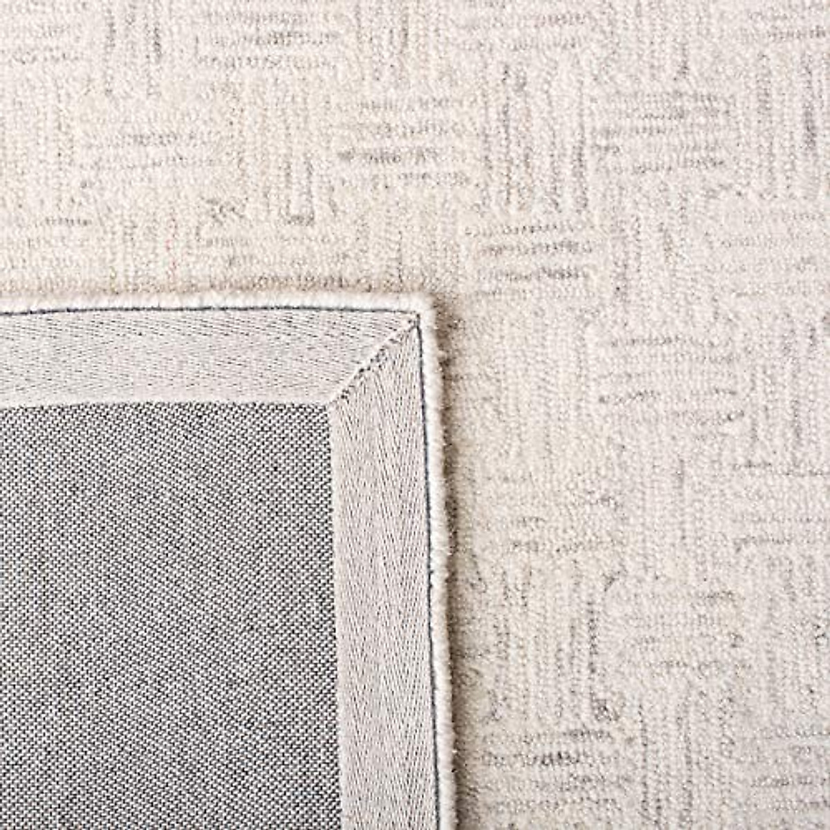 SAFAVIEH Micro-Loop Collection 8' x 10' Light Grey/Ivory MLP537F Handmade Premium Wool Area Rug