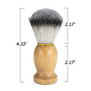 Wismee 3 In 1 Shaving Brush Set Shaving Soap Bowl & Shaving Stand & Badger Hair Shaving Brush Kit Shaving Cleaning Tool Christmas Thanksgiving Present for Men Teen Boys (#1)