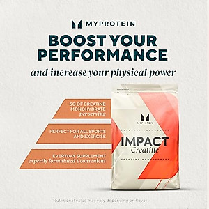 Myprotein Creatine Monohydrate Powder, 1.1 Lb (100 Servings) Pure Unflavored Creatine Powder, Post/Pre Workout Supplement for All Sports and Exercises, Gluten Free, Vegan, Dissolves Easy