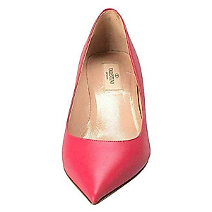 Valentino Women's Rockstud Fuchsia Kitten Heels Pumps Shoes US 8 IT 39