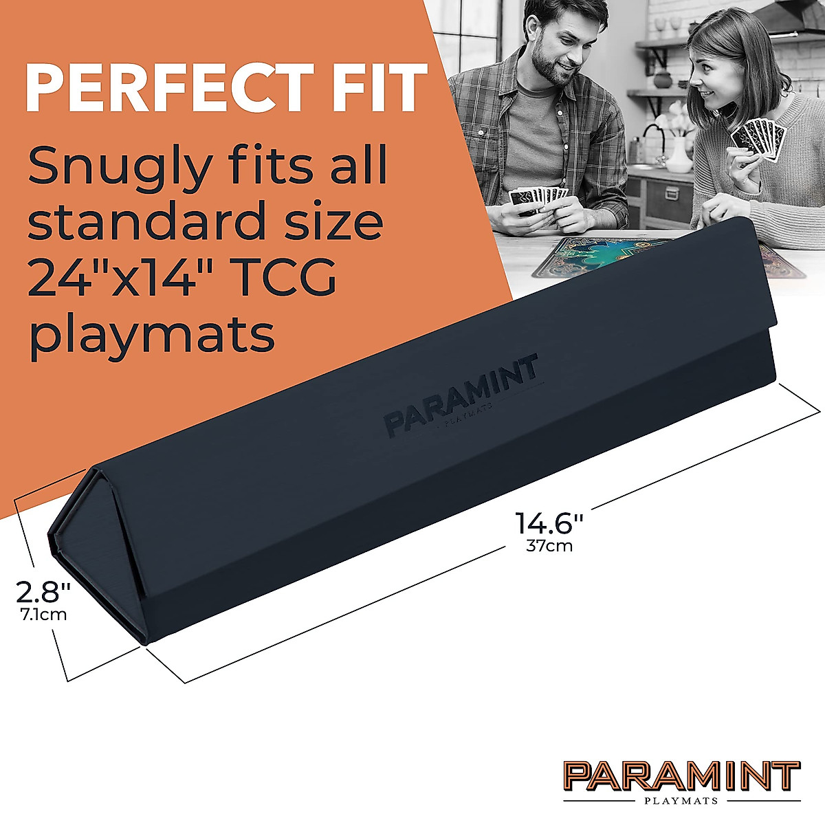 Paramint MatShield, Durable Playmat Case - Magic The Gathering, MTG Play Mat Tube - Premium Leatherette with Fabric Interior, Magnet Snap Closure by Daniel Ziegler