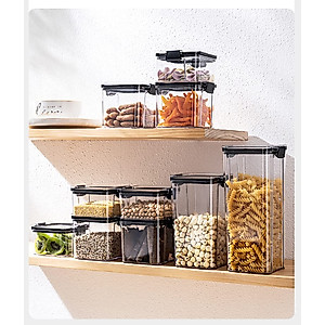 XBWEI 4pcs Kitchen Containers Seasoning Box Organizer Storage Jars for Cereals Jar for Bulk Jars with Lid