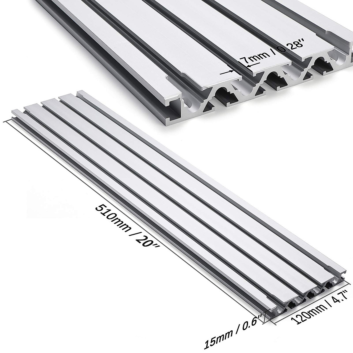 Genmitsu Aluminum Spoilboard for PROVerXL 4030, 51 x 12 x 8cm (20''x 4.7''x 3.1'')