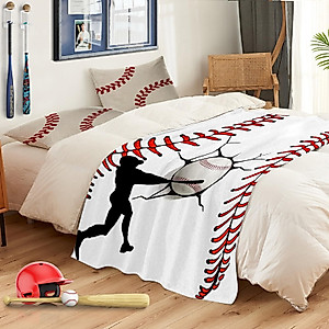 Sofevaim Baseball Blanket, Dad Blanket Baseball Gifts for Boys 8-12, Baseball Stuff, from Son, Birthday Gifts for Son, Blanket for Couch Bed Baseball Room Decor 60"X50"